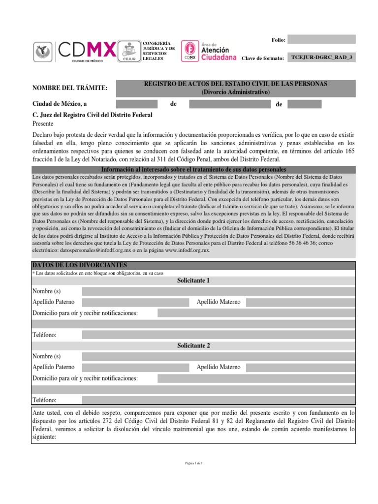 Tcejur Dgrc Rad 3 Divorcio Matrimonio