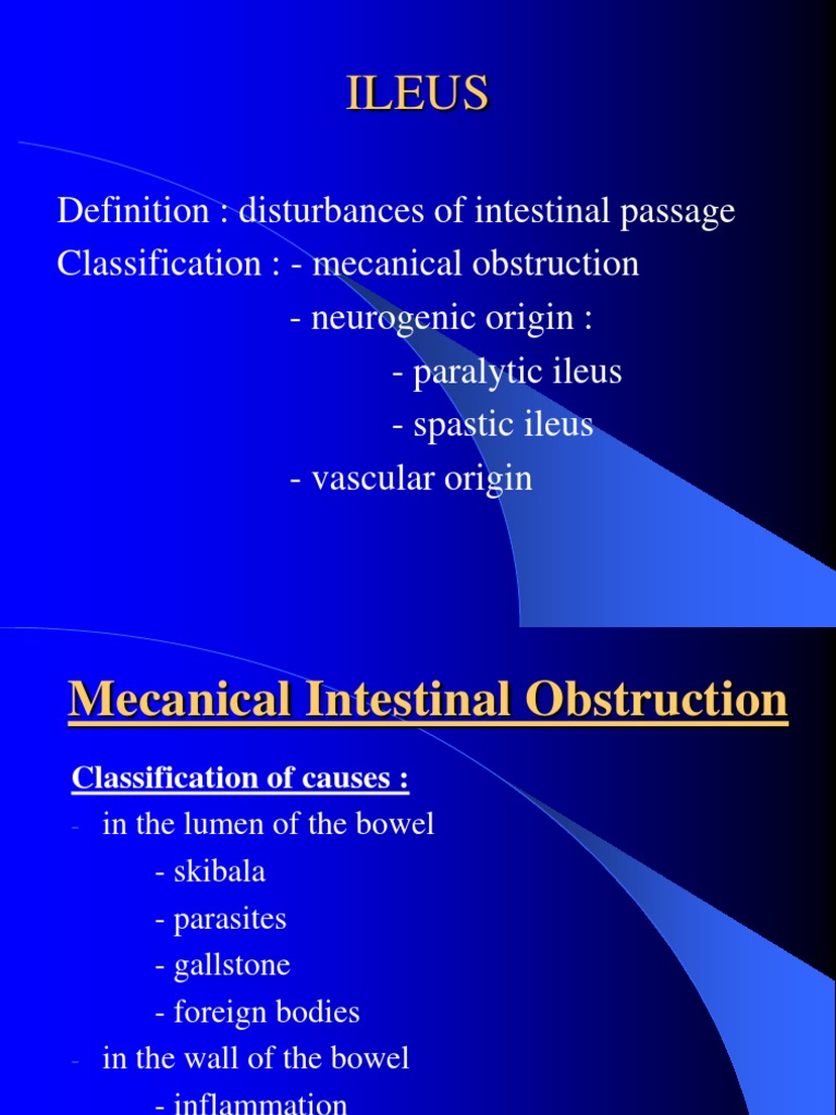 Ileus | PDF | Gastrointestinal Tract | Digestive Diseases