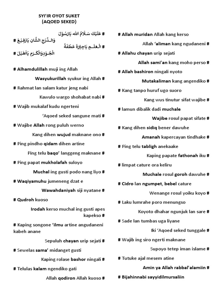 Aqoed Seked | PDF | Religion And Belief