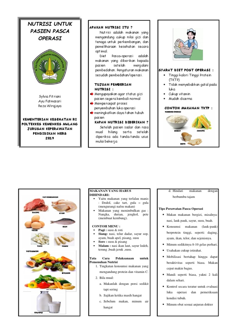 Leaflet Nutrisi Post Operasi | PDF