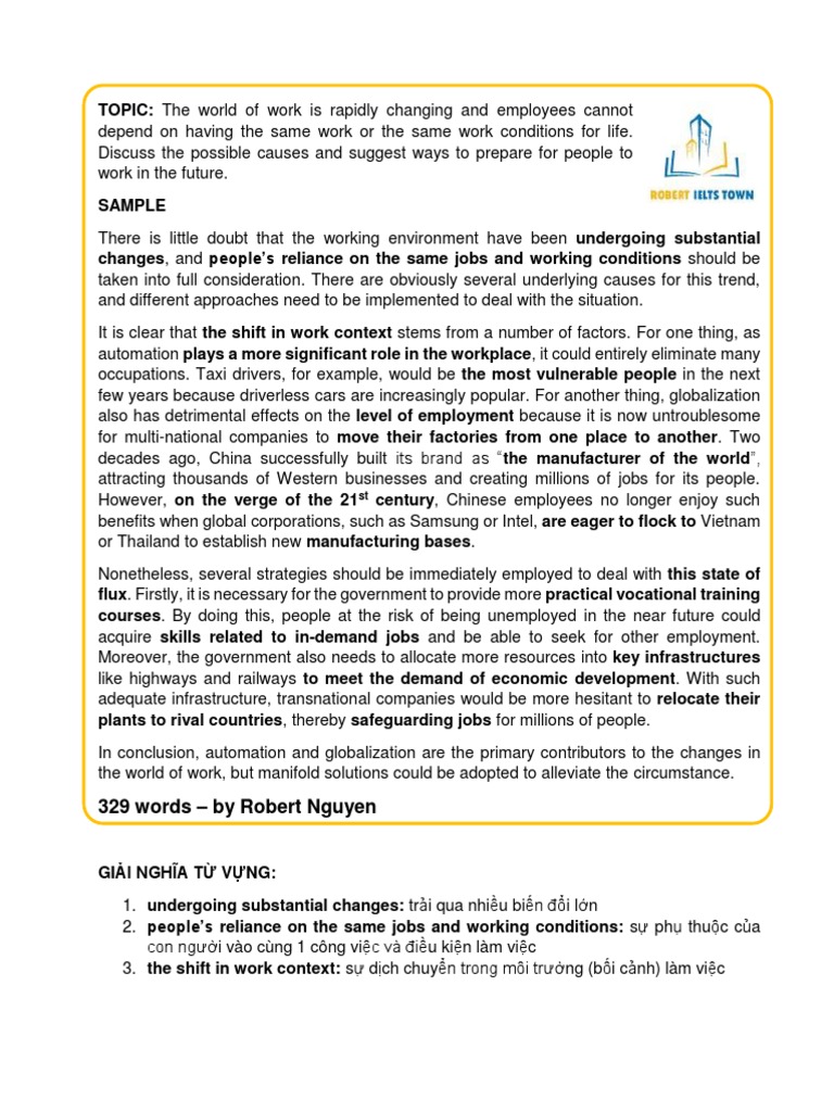 329 Words - by Robert Nguyen | PDF | Employment | Occupational Safety ...
