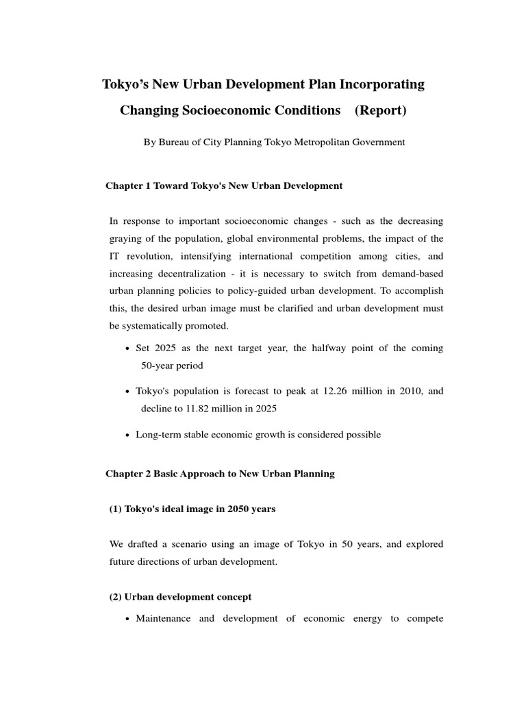 Tokio New Urban Plan | PDF | Zoning | Tokyo