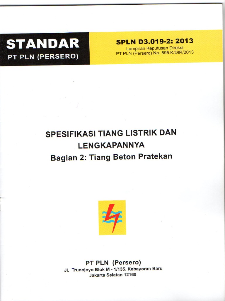 SPLN d3.019-2 2013 Tiang Beton Pratekan | PDF