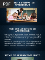 Ritmos y Estilos de Aprendizaje | PDF | Aprendizaje | Evaluación