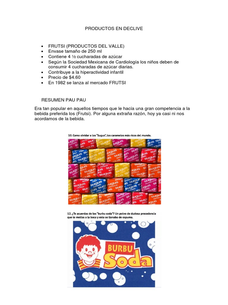 Productos en Declive | PDF