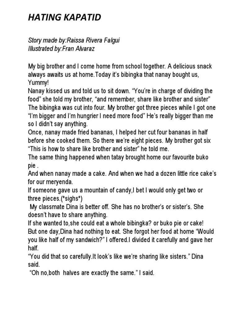 Hating Kapatid | PDF | Foods