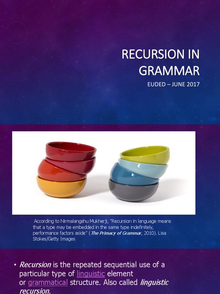 Recursion In Grammar Pdf Sentence Linguistics Recursion 
