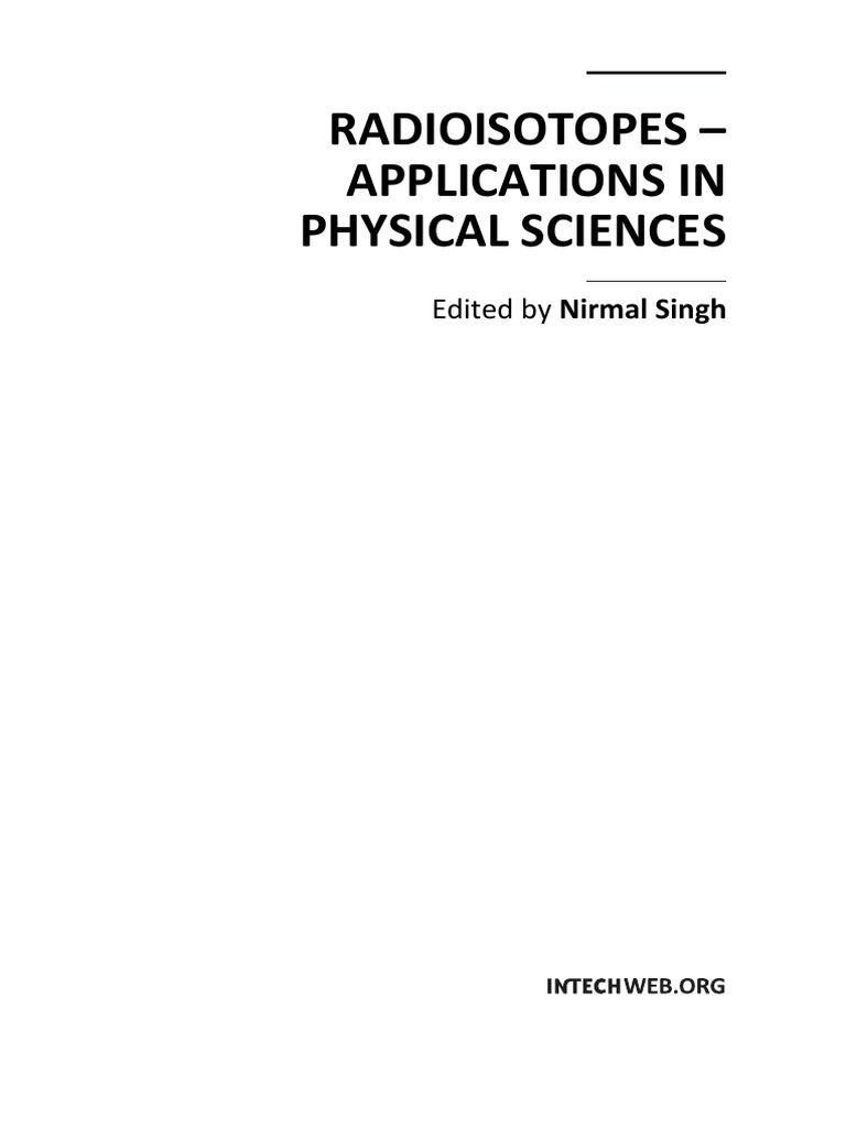 Radioisotopes - Applications in Physical Sciences | PDF | Radioactive ...