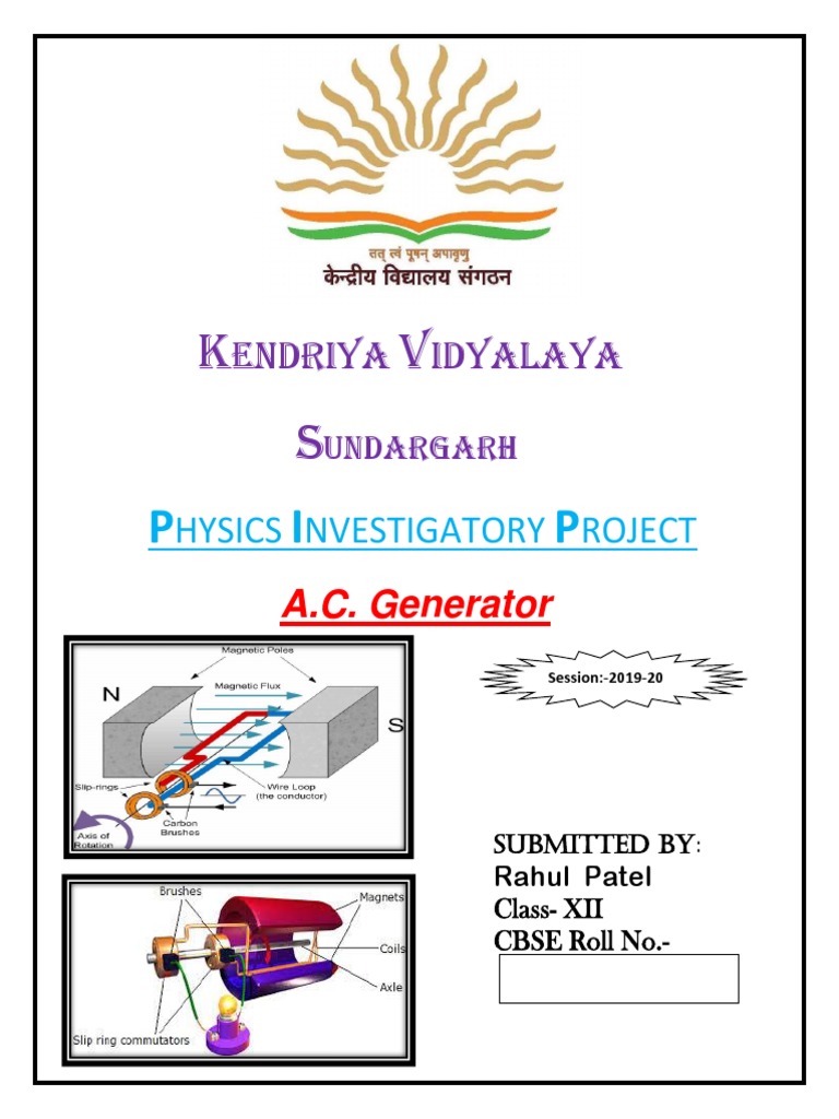 AC Generator Project Report | PDF | Electric Generator | Electrical ...