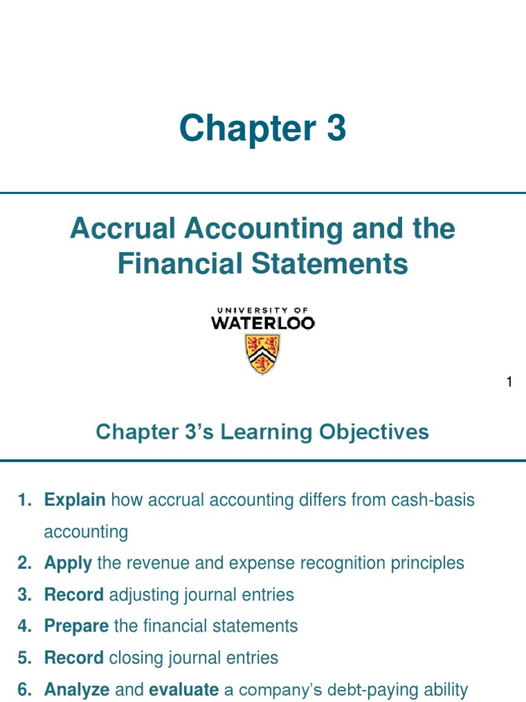 Ch.3 - Accrual Accounting and The Financial Statements (Pearson 6th ...