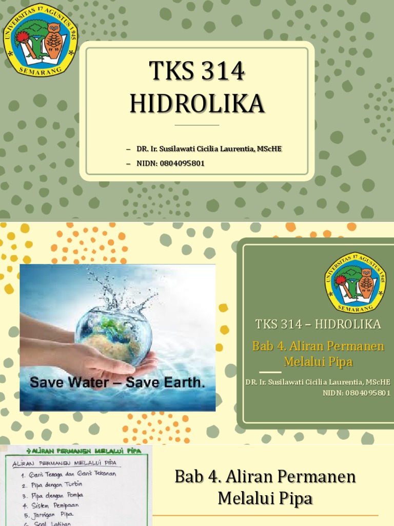 Hidrolika 20191 - 4. Aliran Permanen Melalui Pipa | PDF