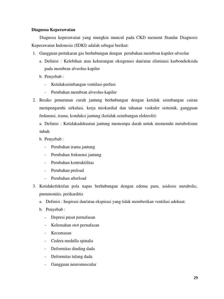 Diagnosa Keperawatan pada CKD SDKI | PDF | Kesehatan Holistik
