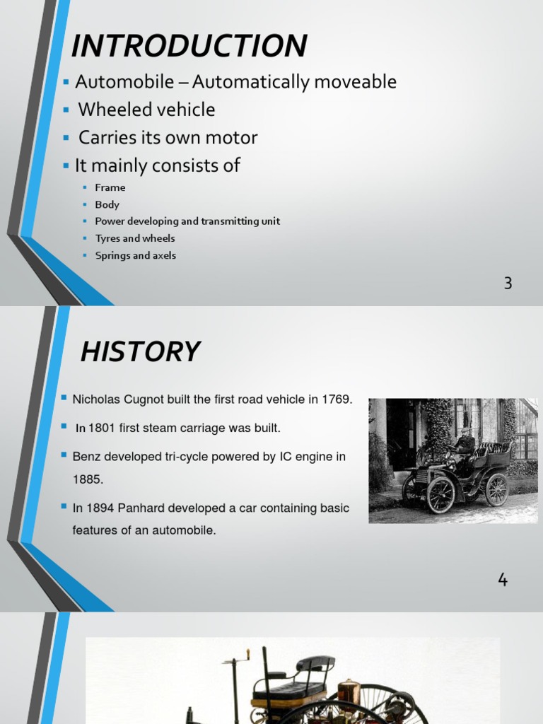 Evolution of Automobiles: History & Innovations | PDF