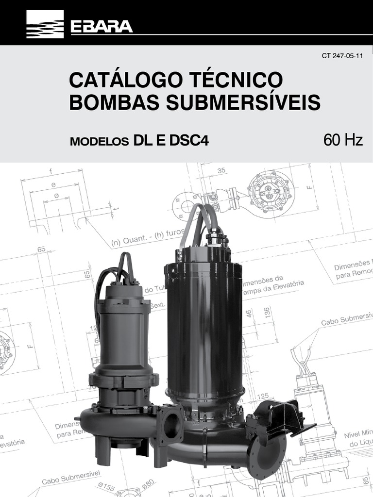Catalogo Bombas Submersas - Ebara | PDF | Águas residuais | Ferro fundido