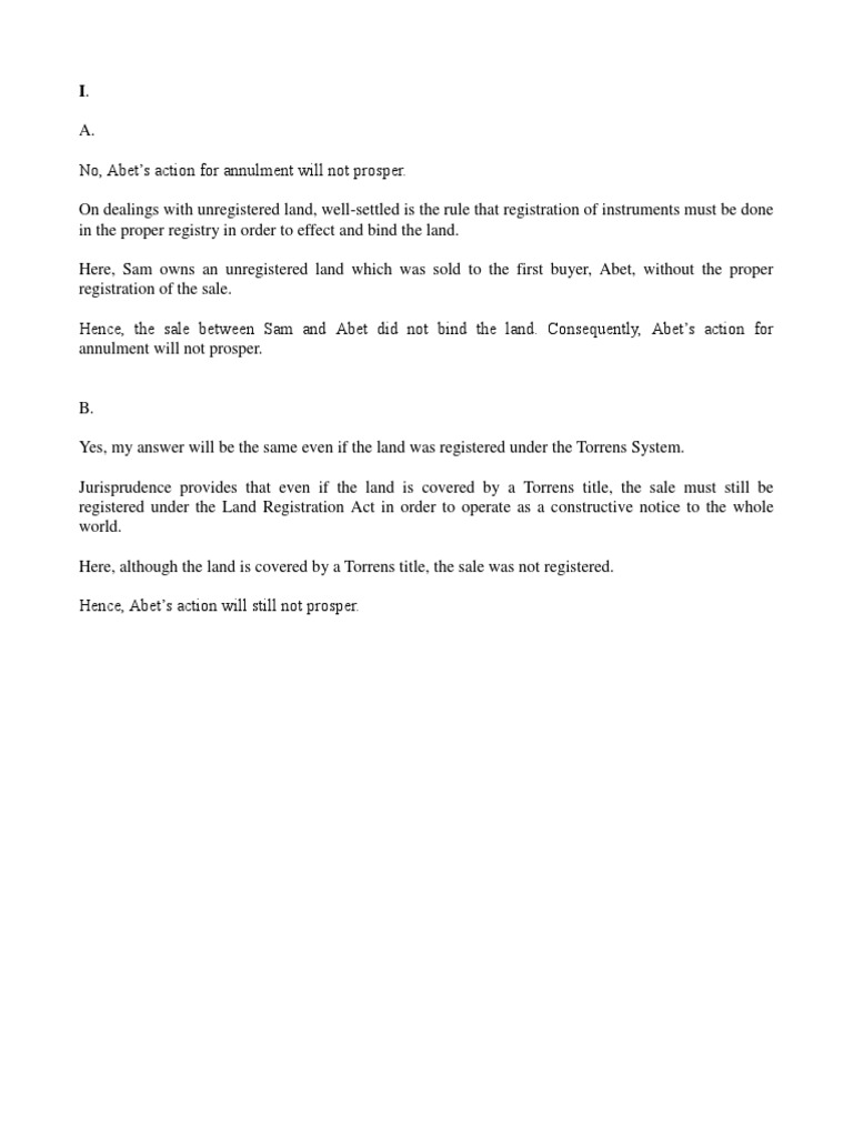 Civil Law Mock Bar Exam | PDF | Real Property | Marriage