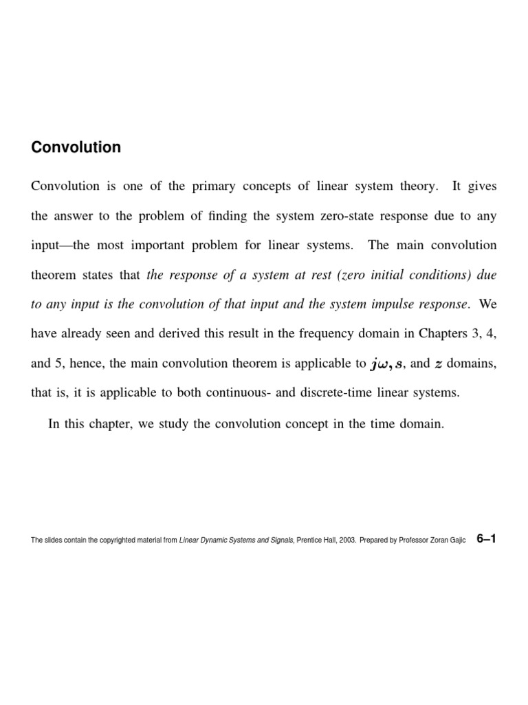 Convolution Signals and System | PDF | Convolution | Discrete Time And ...