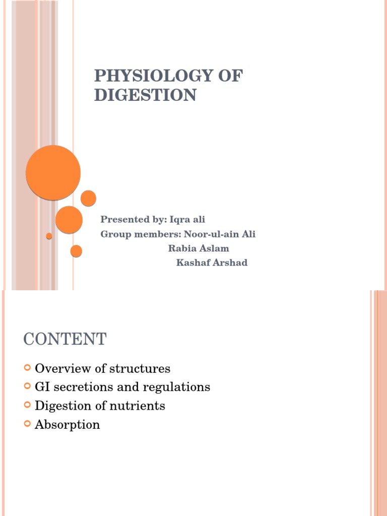 Physiology of Digestion | PDF | Digestion | Stomach
