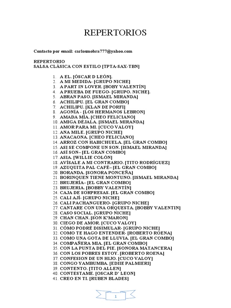 REPERTORIOS | PDF