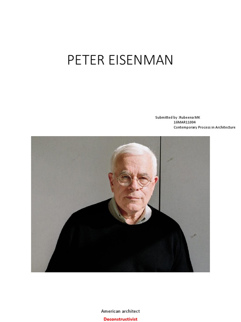 Peter Eisenman Rubeena | PDF | Aesthetics