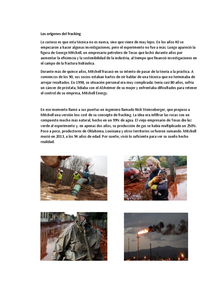 Los Orígenes Del Fracking | PDF | Fracturamiento hidráulico | Contaminación