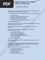 DIRECTED WRITING FORMATS (O'level) | PDF