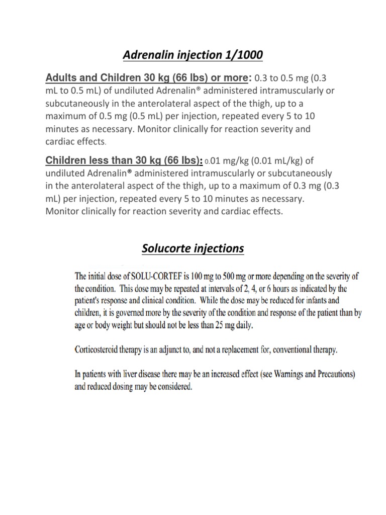 Adrenalin Injection 1 | PDF