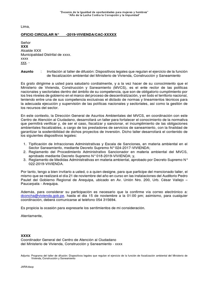 Carta Invitacion | PDF | Gobierno | Esfera pública
