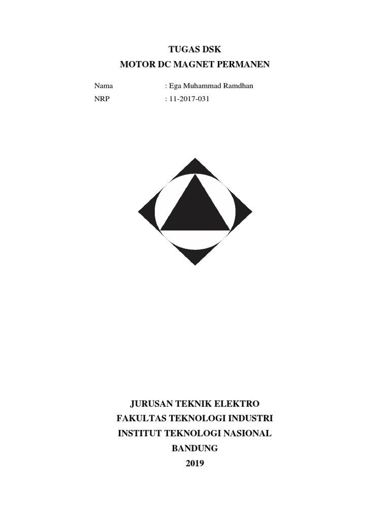 Tugas DSK Motor DC Magnet Permanen: Nama: Ega Muhammad Ramdhan NRP: 11-2017-031 | PDF