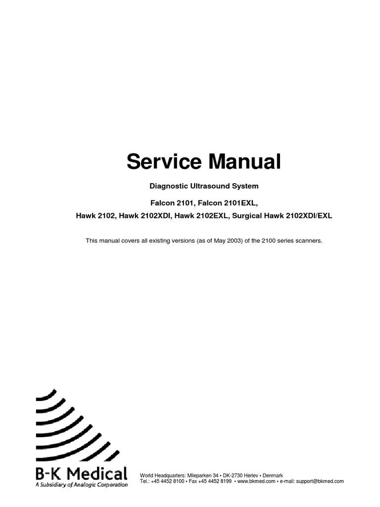 Falcon Hawk Service Manual | PDF | Medical Ultrasound | Electrical ...
