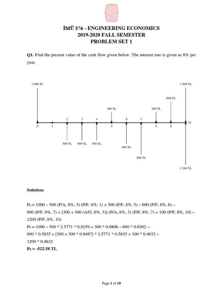 Problem Set 1 | PDF | Present Value | Interest