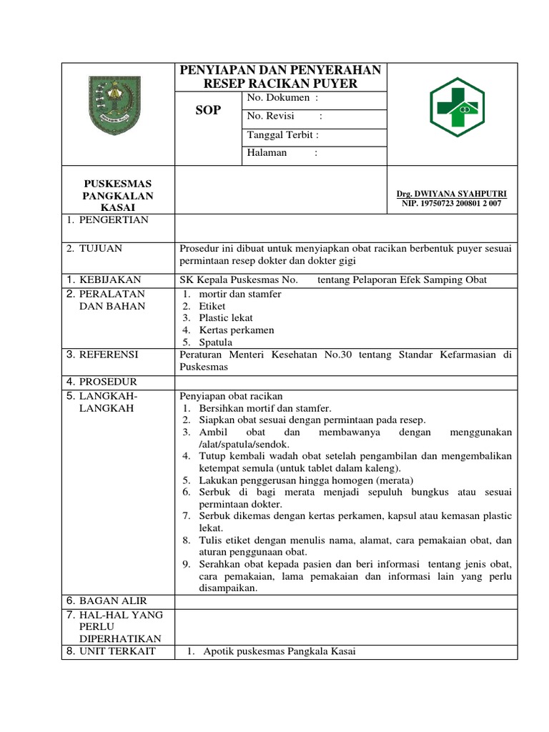 Membuat puyer sesuai resep | PDF