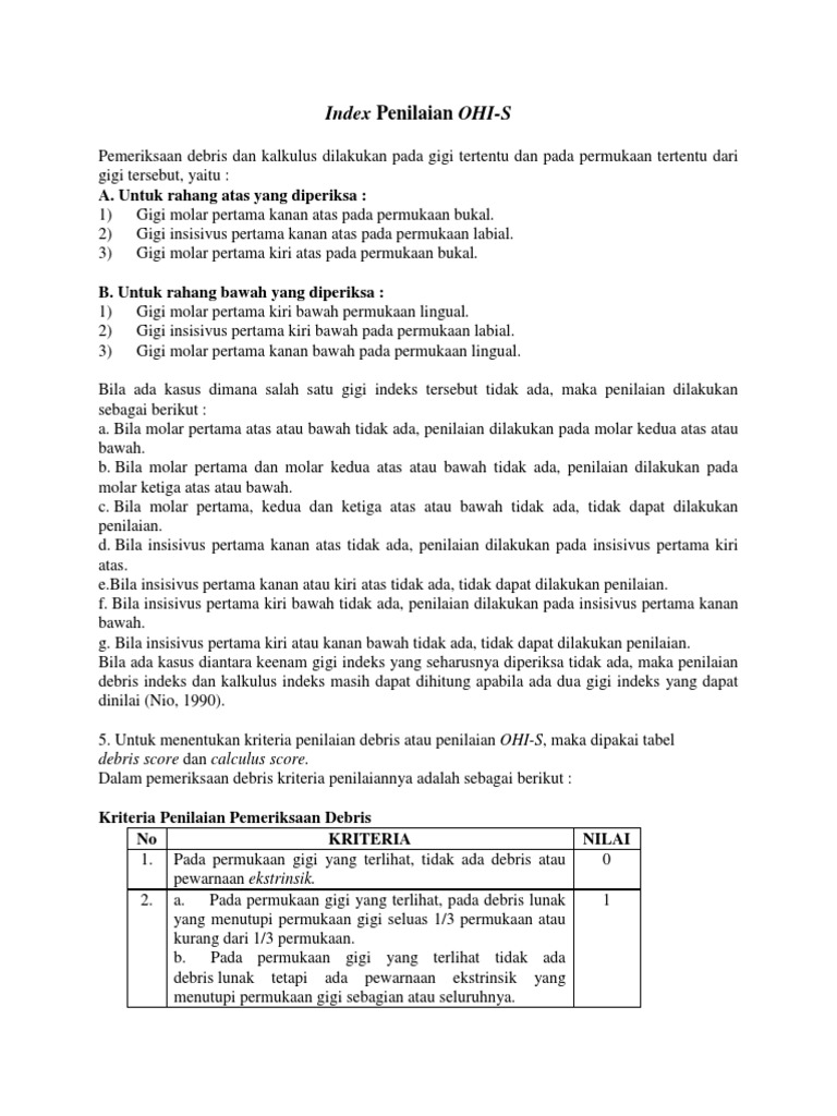 OHI-S Dan DMFT | PDF