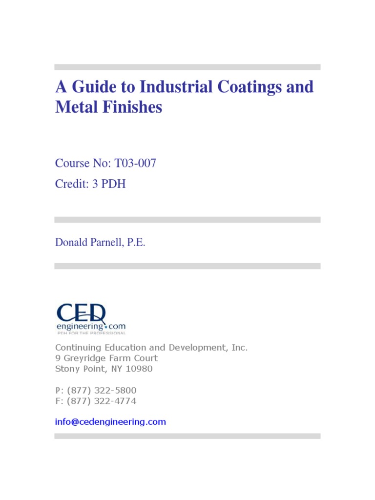 A Guide To Industrial Coatings and Metal Finishes | PDF | Corrosion | Paint