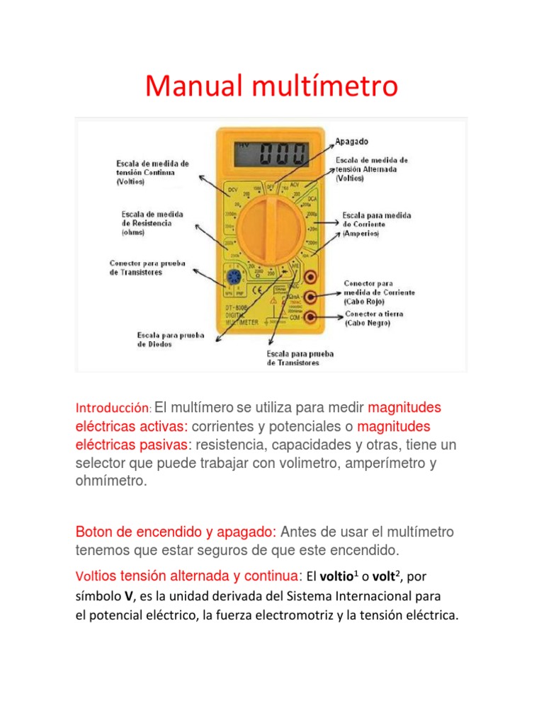Manual Multímetro | PDF