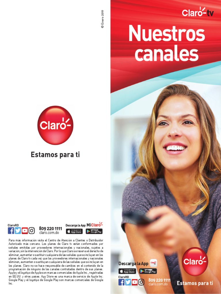 Guía De Canales Claro Pdf Aplicación Movil Televisión De Alta