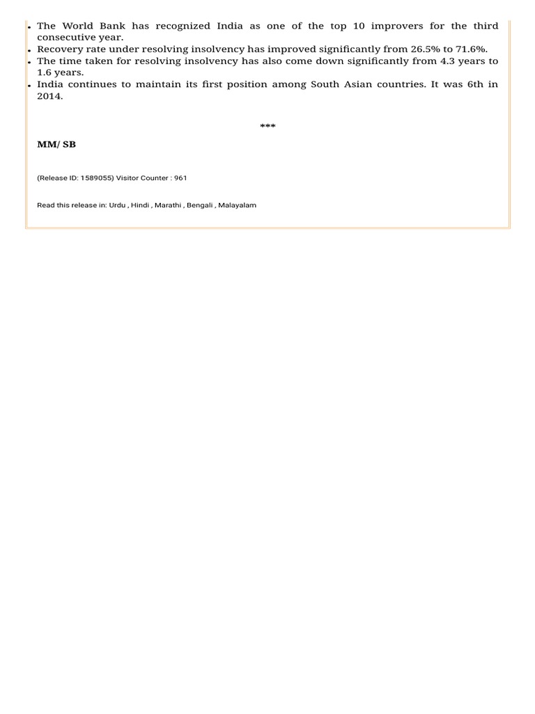 Eodb 2019 PDF | PDF