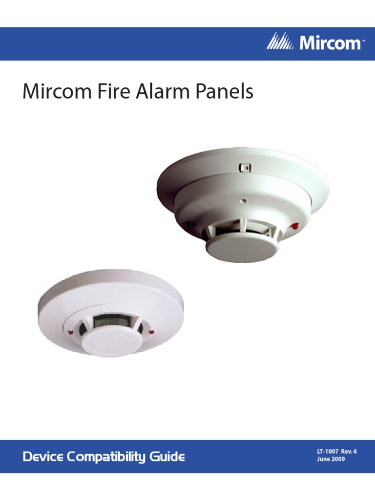 Mircom Fire Alarm Panels: Device Compatibility Guide | PDF | Detector ...