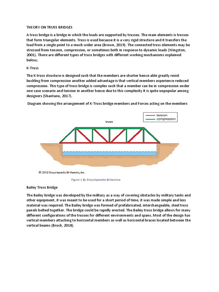 Theory On Truss Bridges | PDF