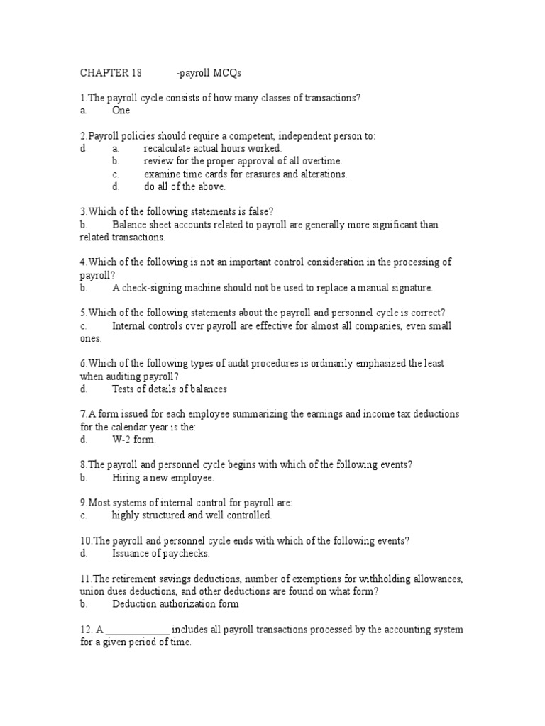 Audit Procedures for Payroll Transactions: A Comprehensive Review of ...