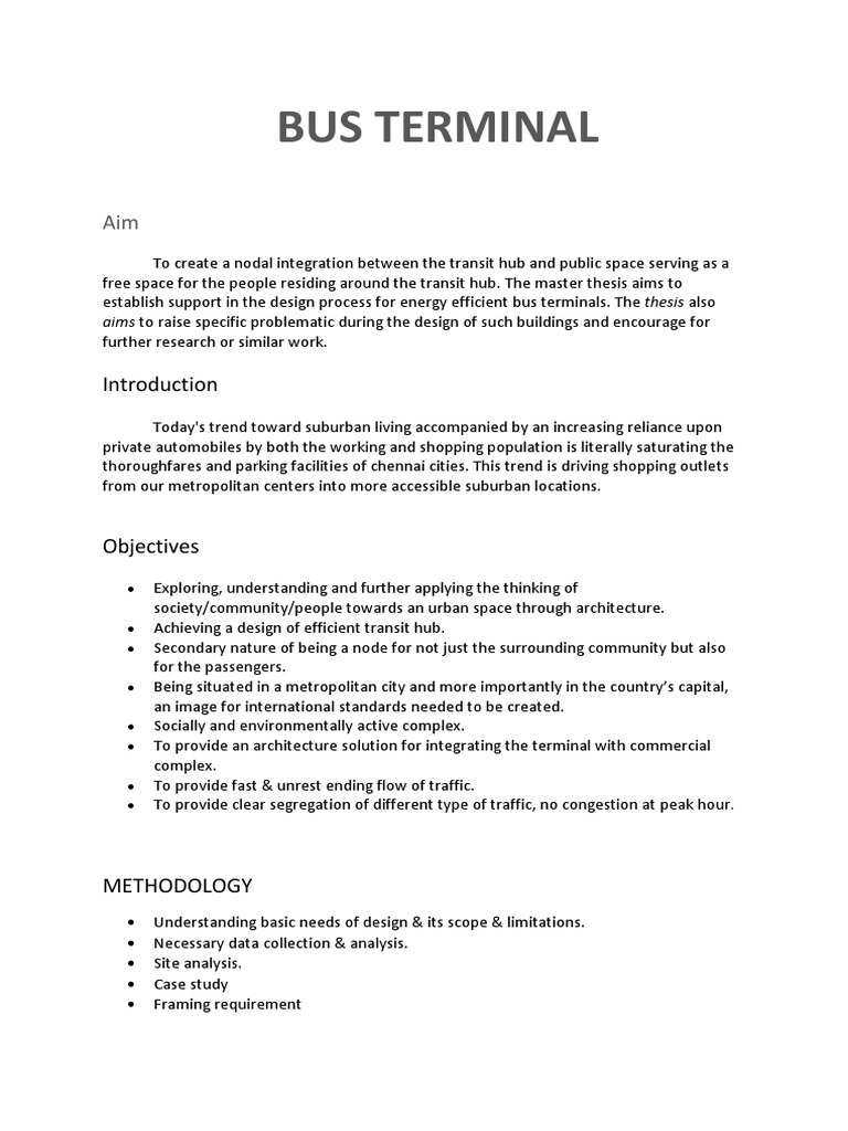 Bus Terminal | PDF | Public Transport | Design
