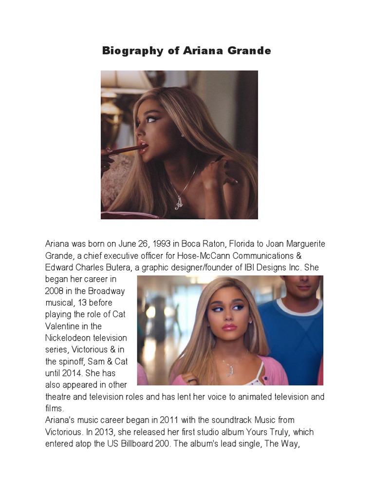 Biography of Ariana Grande | PDF