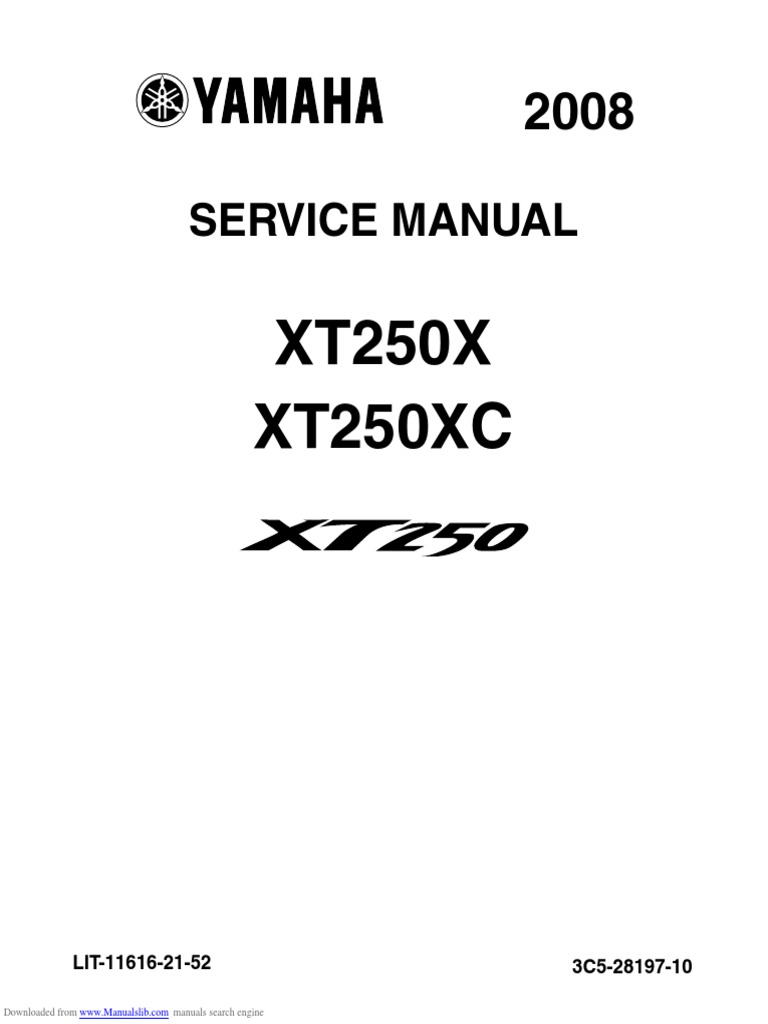Manual XT250X | PDF | Clutch | Motor Oil