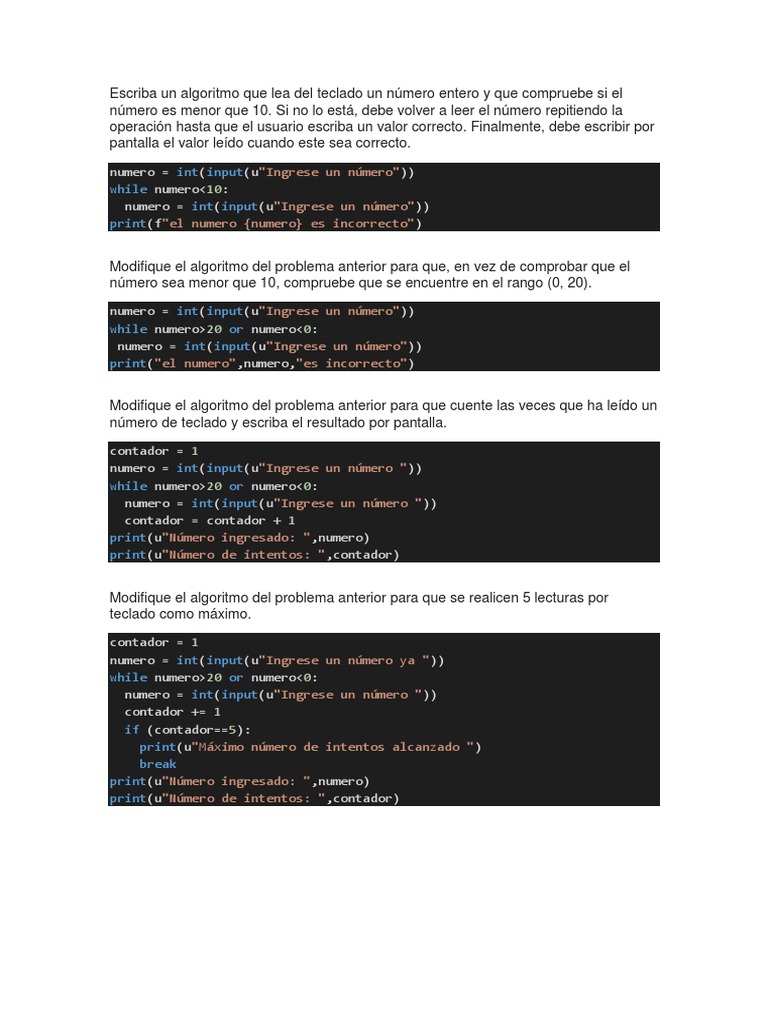 Int Input While Int Input Print | PDF | Algoritmos | Matemáticas discretas