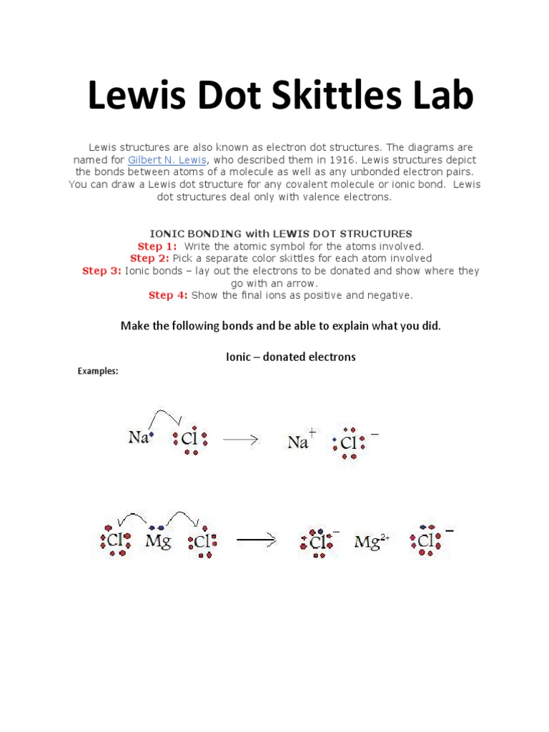 Covalent Bonding Lewis Dot Structure