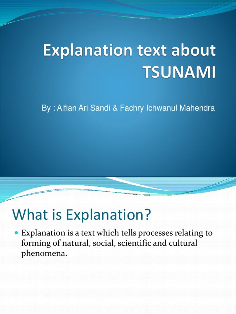 Explanation Text About TSUNAMI | PDF | Tsunami | Plate Tectonics