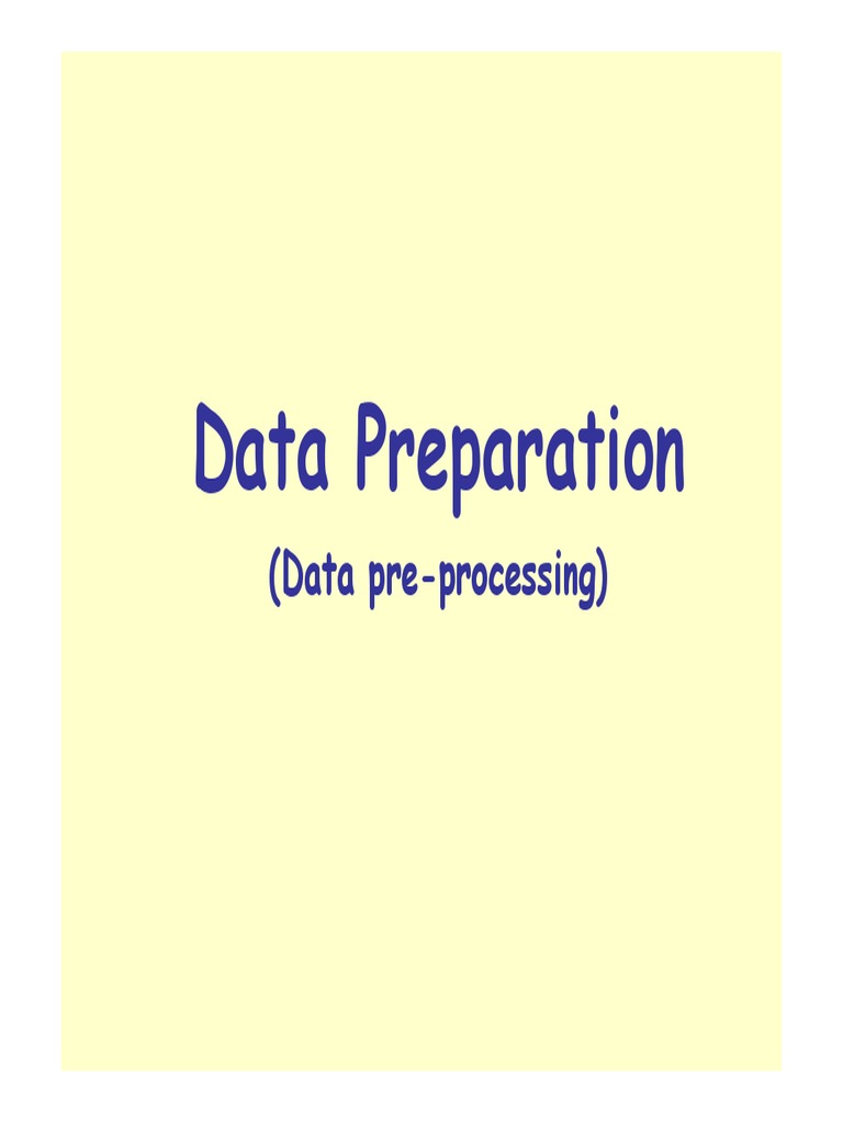 Data Preparation PDF | PDF | Level Of Measurement | Bias Of An Estimator