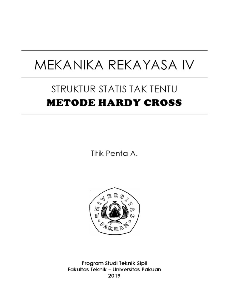 Mekanika Rekayasa Iv: Metode Hardy Cross | PDF