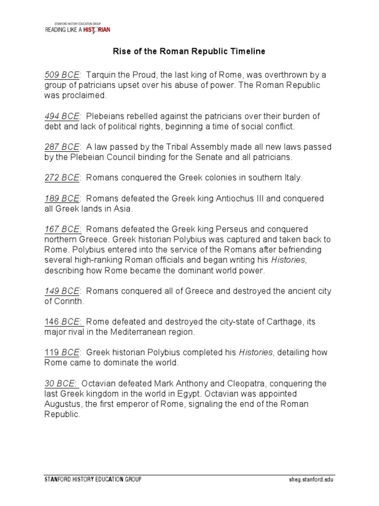 Roman Republic Student Materials | PDF | Roman Republic | Ancient Rome