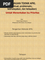 Contoh Metode AKPL Dan USG | PDF