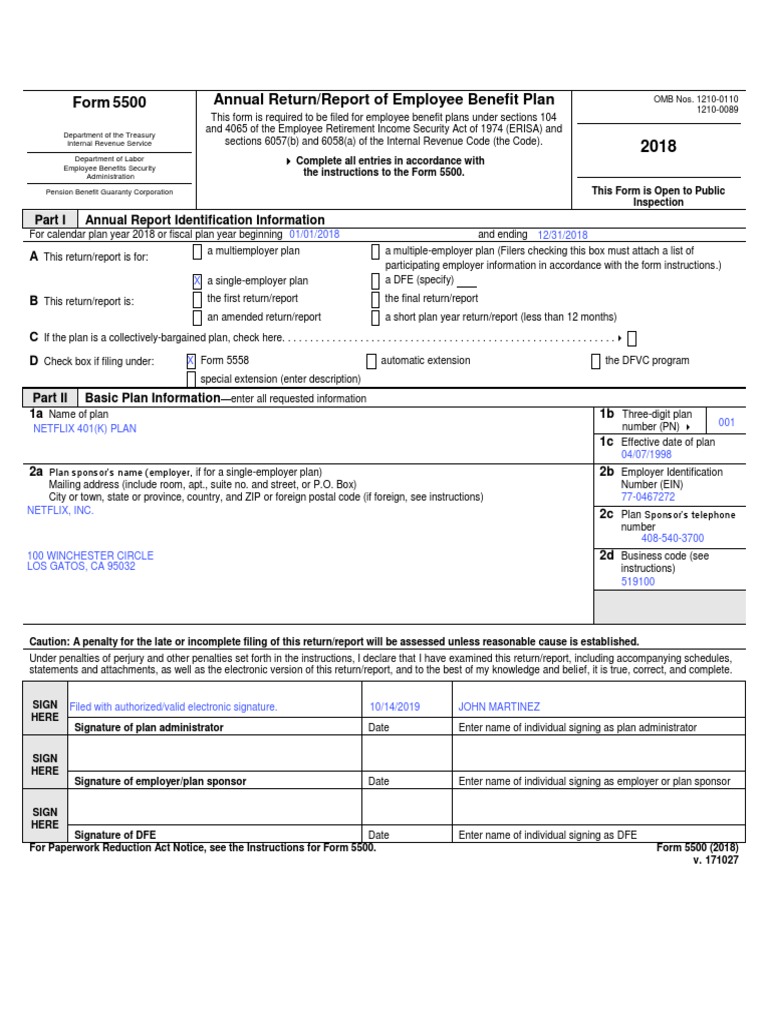 Netflix 401 (K) Plan | PDF | Pension | Irs Tax Forms